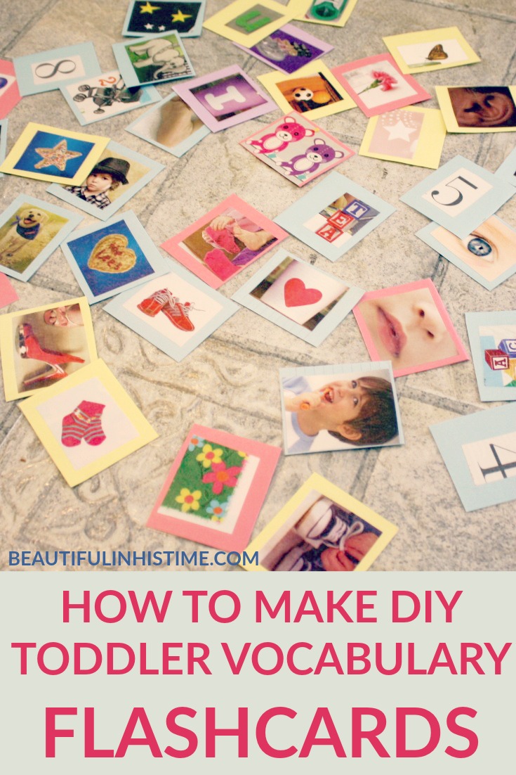 DIY Leftover Magazine Toddler Vocabulary Flashcards - Beautiful in His Time