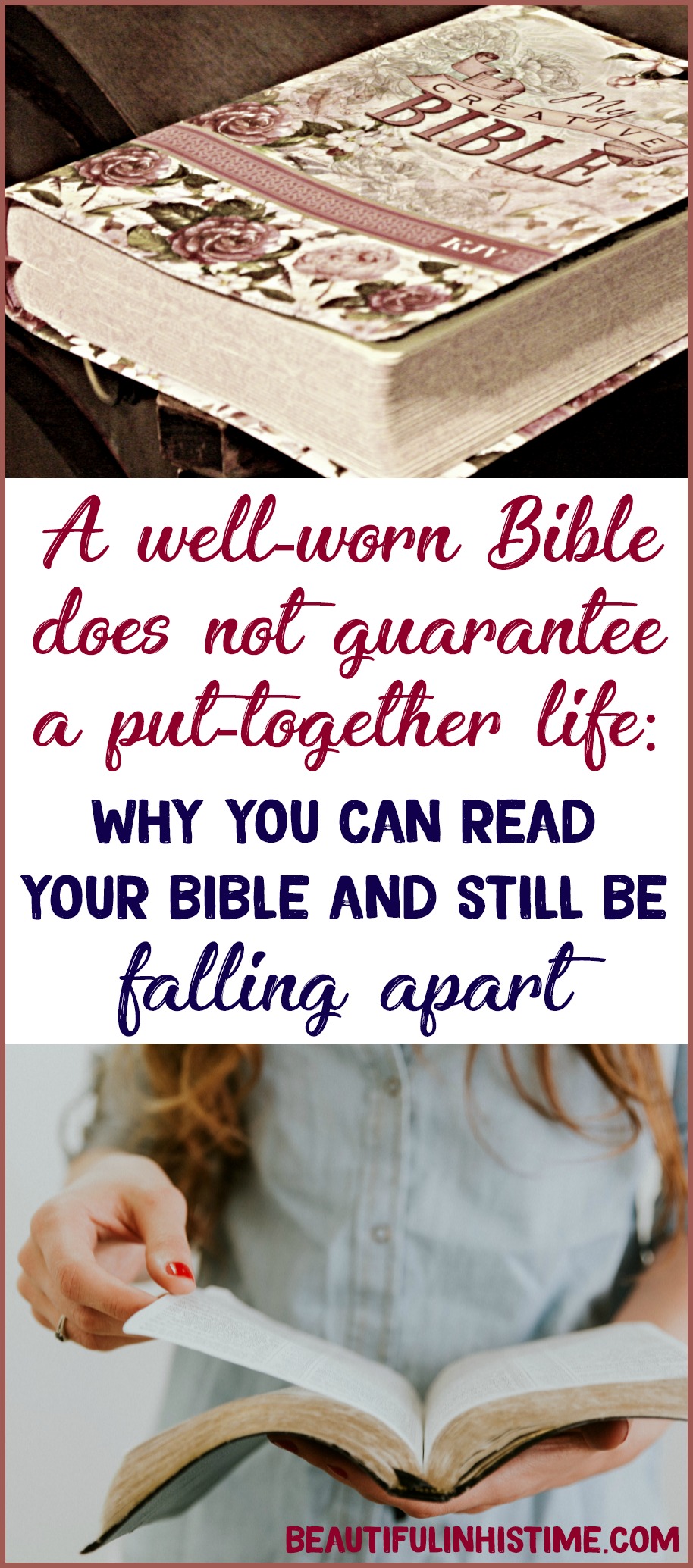 Christian, you can read your Bible and still be falling apart ...